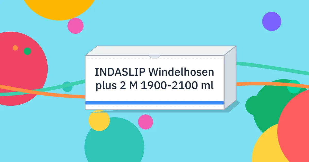 Symbolbild: Packung mit der Aufschrift INDASLIP Windelhosen plus 2 M 1900-2100 ml (PZN 09922540) – Verfügbarkeit und Bezug in Apotheken in Frankfurt am Main