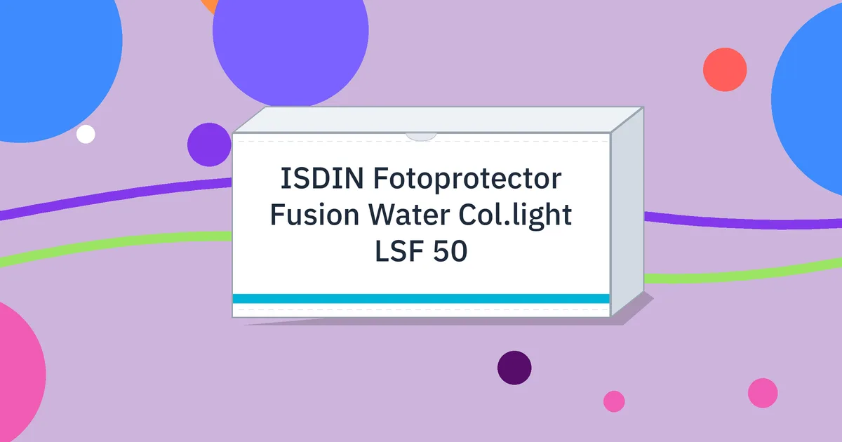 Symbolbild: Packung mit der Aufschrift ISDIN Fotoprotector Fusion Water Col.light LSF 50 (PZN 17618388) – Verfügbarkeit und Bezug in Apotheken in Frankfurt am Main