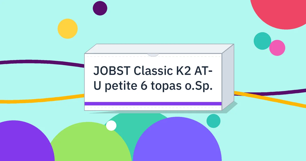 Symbolbild: Packung mit der Aufschrift JOBST Classic K2 AT-U petite 6 topas o.Sp. (PZN 13068637) – Verfügbarkeit und Bezug in Apotheken in Frankfurt am Main