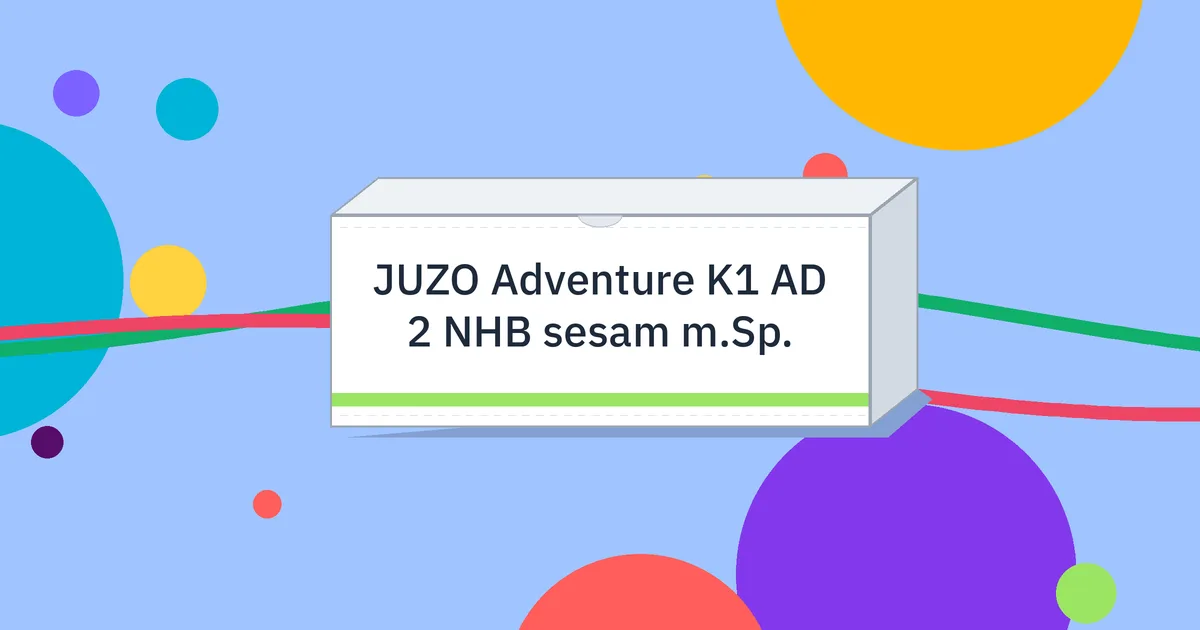 Symbolbild: Packung mit der Aufschrift JUZO Adventure K1 AD 2 NHB sesam m.Sp. (PZN 16491721) – Verfügbarkeit und Bezug in Apotheken in Frankfurt am Main