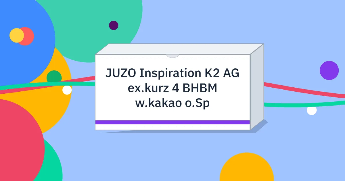 Symbolbild: Packung mit der Aufschrift JUZO Inspiration K2 AG ex.kurz 4 BHBM w.kakao o.Sp (PZN 14886266) – Verfügbarkeit und Bezug in Apotheken in Frankfurt am Main