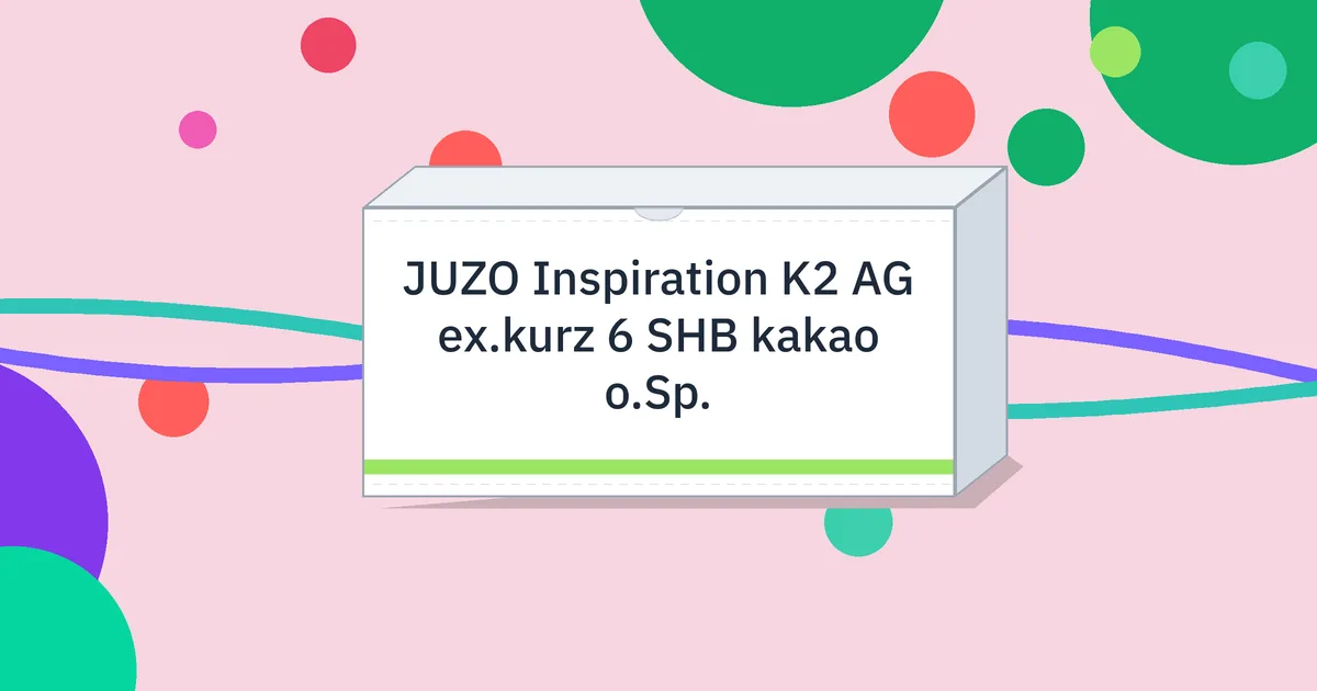 Symbolbild: Packung mit der Aufschrift JUZO Inspiration K2 AG ex.kurz 6 SHB kakao o.Sp. (PZN 14952141) – Verfügbarkeit und Bezug in Apotheken in Frankfurt am Main