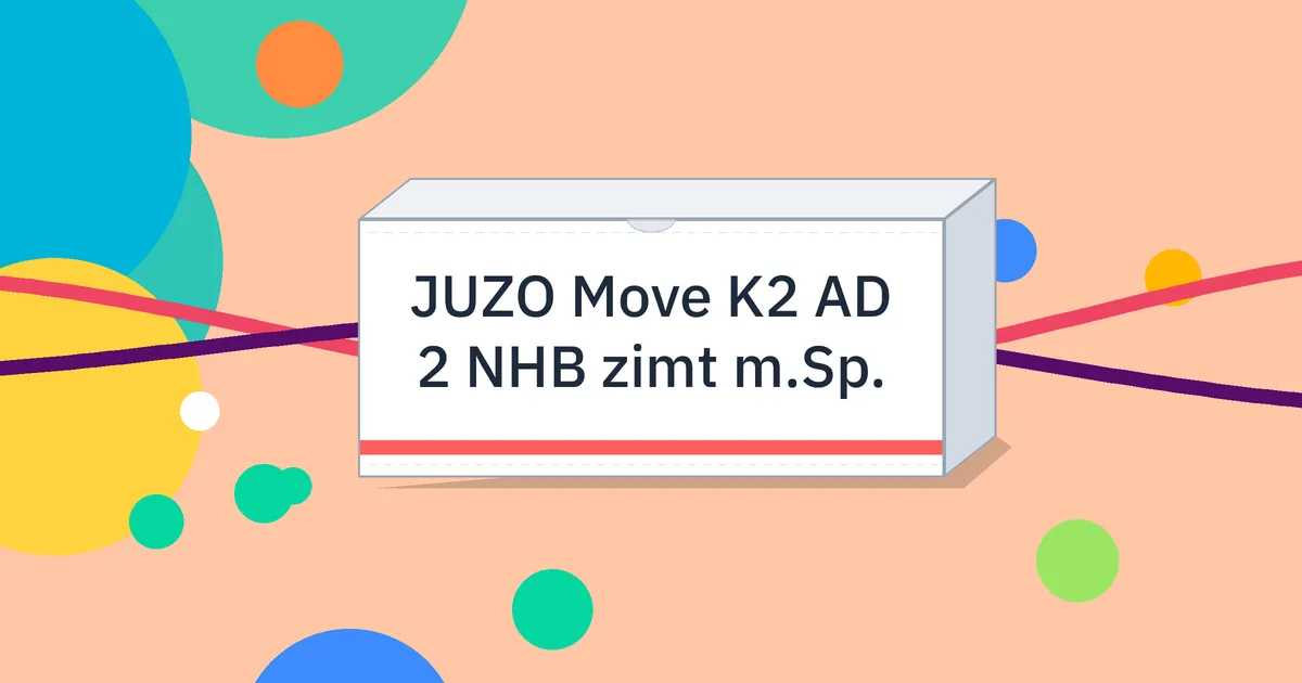 Symbolbild: Packung mit der Aufschrift JUZO Move K2 AD 2 NHB zimt m.Sp. (PZN 18507343) – Verfügbarkeit und Bezug in Apotheken in Frankfurt am Main