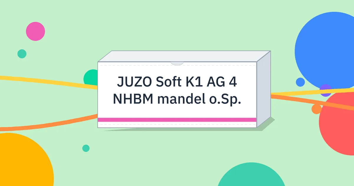 Symbolbild: Packung mit der Aufschrift JUZO Soft K1 AG 4 NHBM mandel o.Sp. (PZN 14995771) – Verfügbarkeit und Bezug in Apotheken in Frankfurt am Main