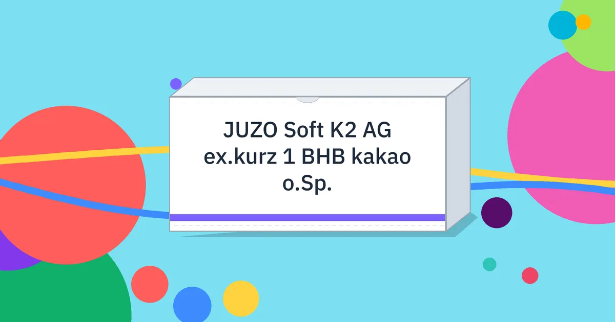 Symbolbild: Packung mit der Aufschrift JUZO Soft K2 AG ex.kurz 1 BHB kakao o.Sp. (PZN 14828470) – Verfügbarkeit und Bezug in Apotheken in Frankfurt am Main