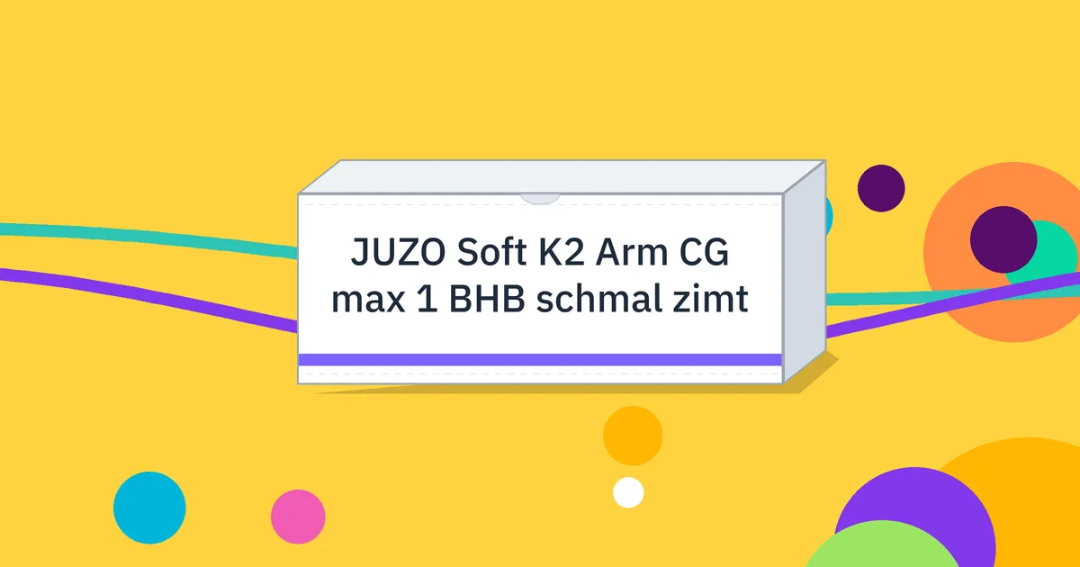 Symbolbild: Packung mit der Aufschrift JUZO Soft K2 Arm CG max 1 BHB schmal zimt (PZN 15513159) – Verfügbarkeit und Bezug in Apotheken in Frankfurt am Main