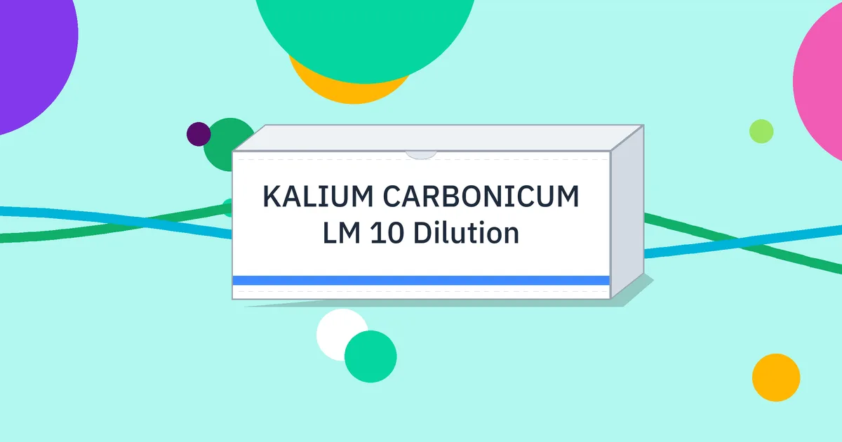 Symbolbild: Packung mit der Aufschrift KALIUM CARBONICUM LM 10 Dilution (PZN 12918281) – Verfügbarkeit und Bezug in Apotheken in Frankfurt am Main