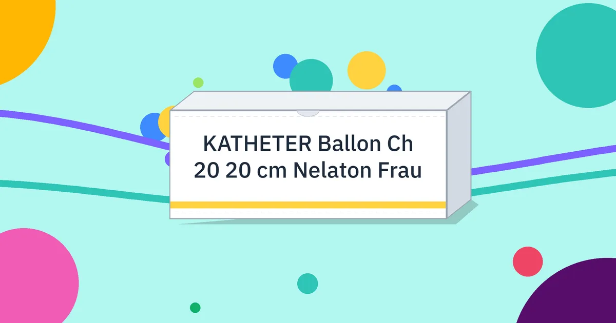 Symbolbild: Packung mit der Aufschrift KATHETER Ballon Ch 20 20 cm Nelaton Frau (PZN 01965981) – Verfügbarkeit und Bezug in Apotheken in Frankfurt am Main