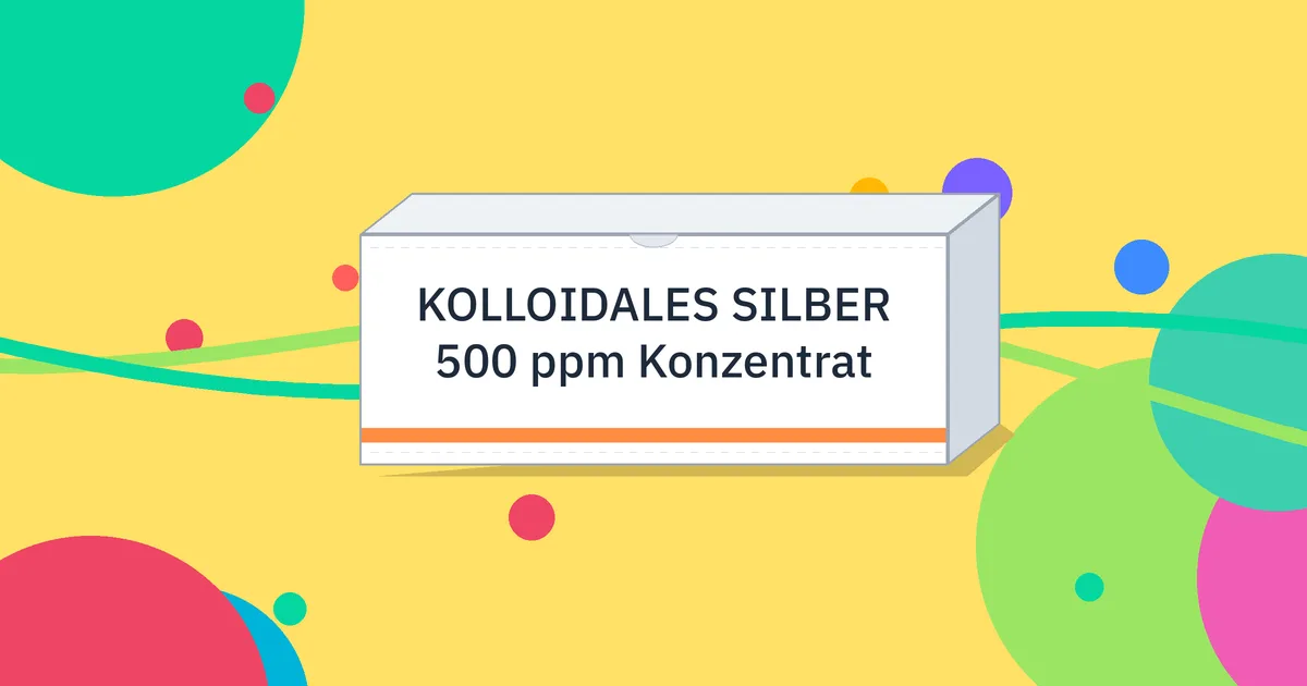 Symbolbild: Packung mit der Aufschrift KOLLOIDALES SILBER 500 ppm Konzentrat (PZN 18237056) – Verfügbarkeit und Bezug in Apotheken in Frankfurt am Main