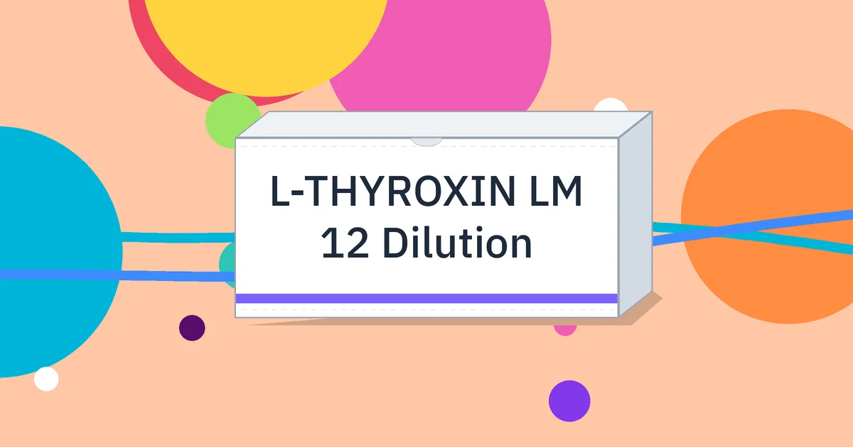 Symbolbild: Packung mit der Aufschrift L-THYROXIN LM 12 Dilution (PZN 12928486) – Verfügbarkeit und Bezug in Apotheken in Frankfurt am Main