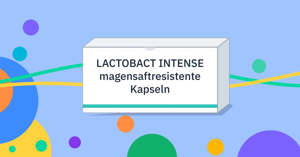 Symbolbild: Packung mit der Aufschrift LACTOBACT INTENSE magensaftresistente Kapseln (PZN 18794673) – Verfügbarkeit und Bezug in Apotheken in Frankfurt am Main
