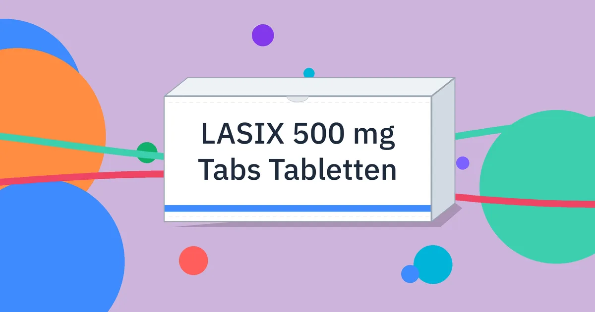 Symbolbild: Packung mit der Aufschrift LASIX 500 mg Tabs Tabletten (PZN 01595774) – Verfügbarkeit und Bezug in Apotheken in Frankfurt am Main