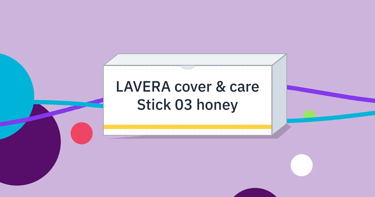 Symbolbild: Packung mit der Aufschrift LAVERA cover & care Stick 03 honey (PZN 16242082) – Verfügbarkeit und Bezug in Apotheken in Frankfurt am Main
