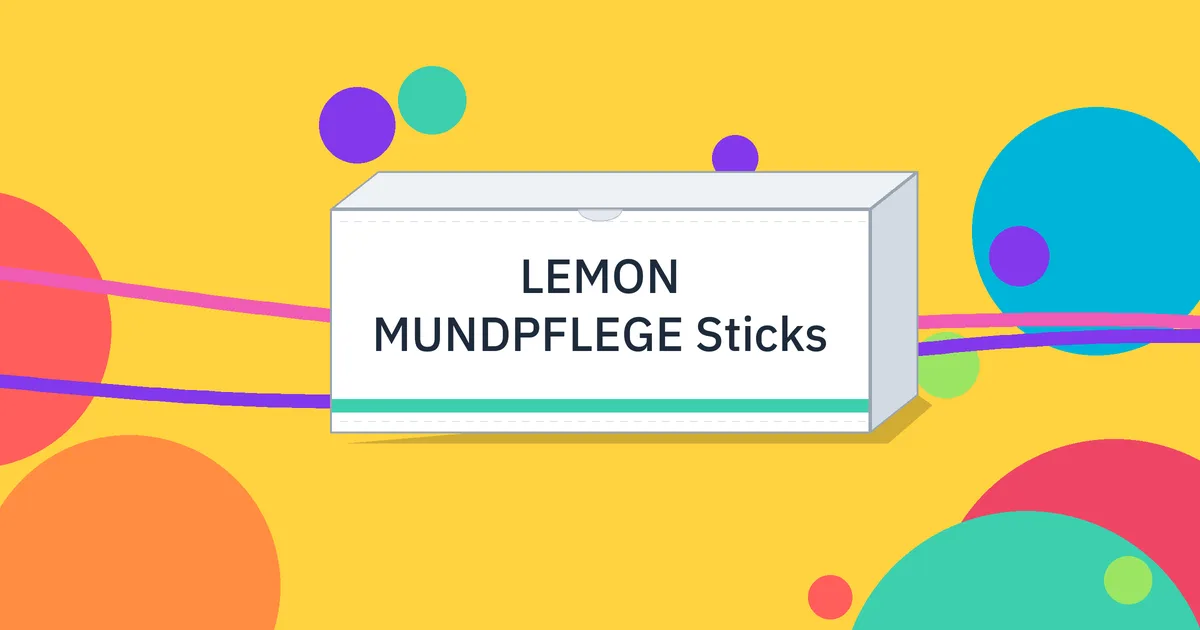 Symbolbild: Packung mit der Aufschrift LEMON MUNDPFLEGE Sticks (PZN 06127813) – Verfügbarkeit und Bezug in Apotheken in Frankfurt am Main