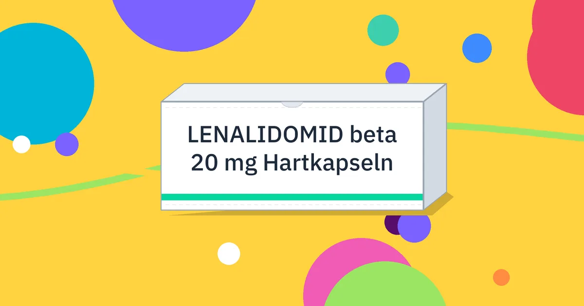 Symbolbild: Packung mit der Aufschrift LENALIDOMID beta 20 mg Hartkapseln (PZN 10784534) – Verfügbarkeit und Bezug in Apotheken in Frankfurt am Main