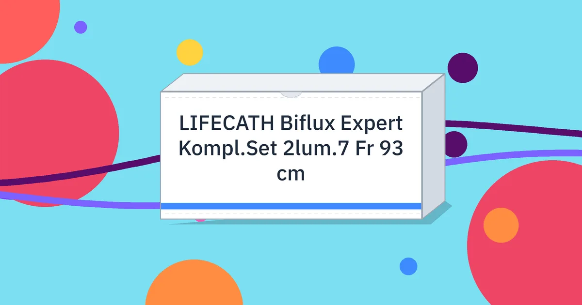 Symbolbild: Packung mit der Aufschrift LIFECATH Biflux Expert Kompl.Set 2lum.7 Fr 93 cm (PZN 16506090) – Verfügbarkeit und Bezug in Apotheken in Frankfurt am Main