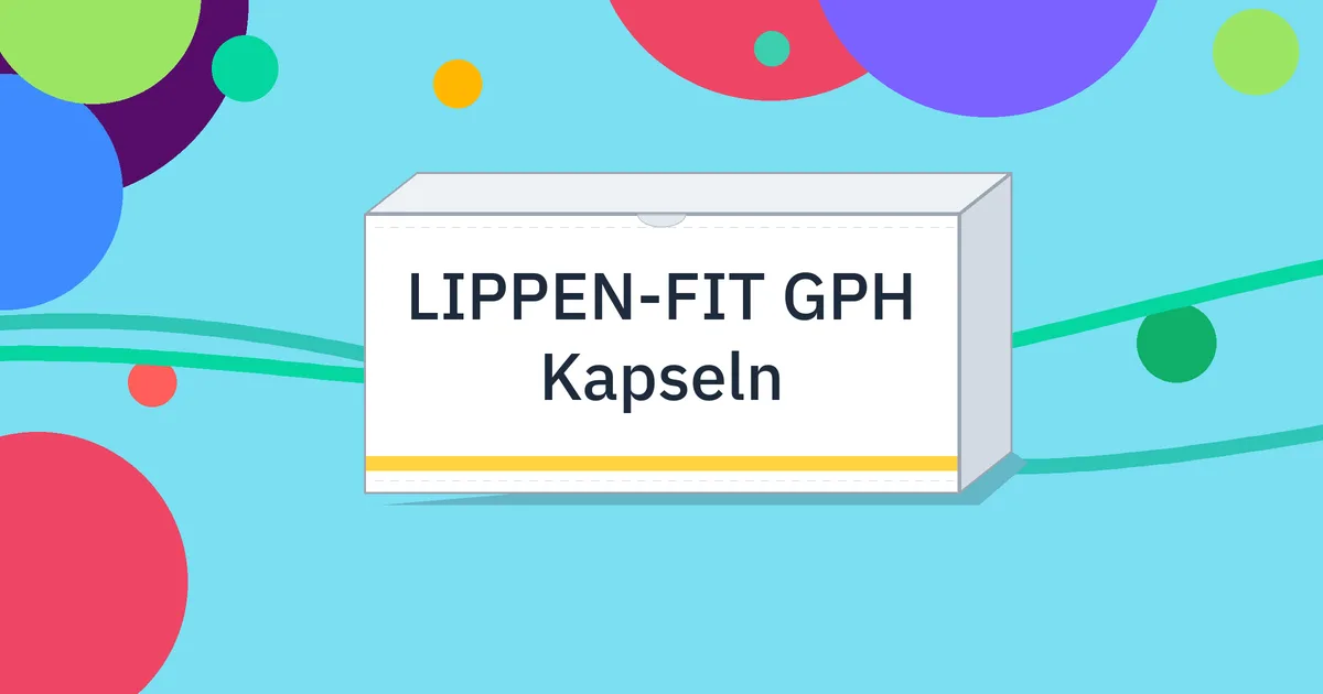 Symbolbild: Packung mit der Aufschrift LIPPEN-FIT GPH Kapseln (PZN 10264823) – Verfügbarkeit und Bezug in Apotheken in Frankfurt am Main