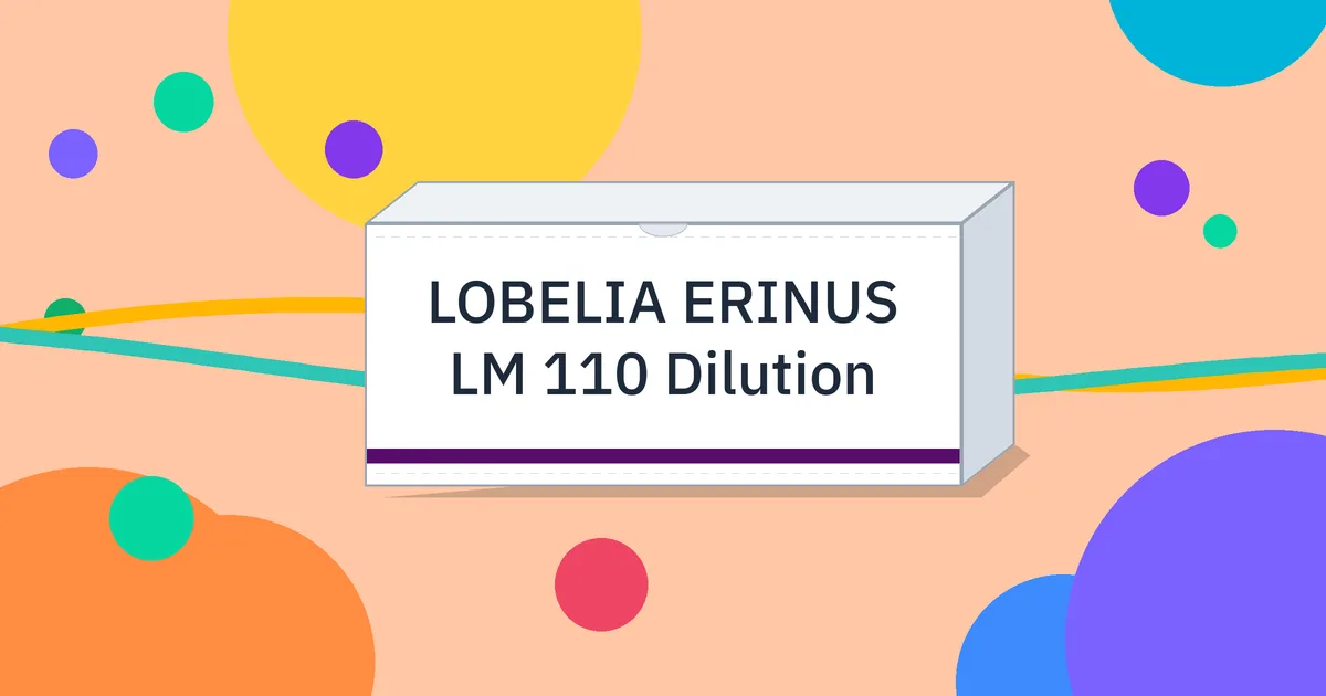Symbolbild: Packung mit der Aufschrift LOBELIA ERINUS LM 110 Dilution (PZN 13533672) – Verfügbarkeit und Bezug in Apotheken in Frankfurt am Main