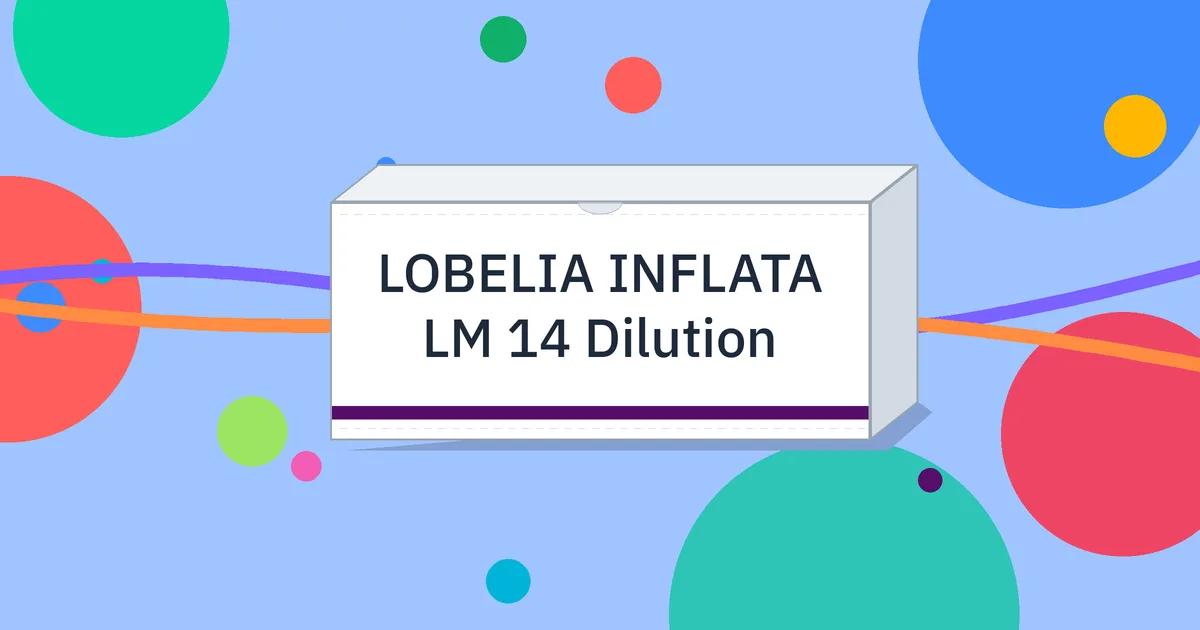 Symbolbild: Packung mit der Aufschrift LOBELIA INFLATA LM 14 Dilution (PZN 13533850) – Verfügbarkeit und Bezug in Apotheken in Frankfurt am Main