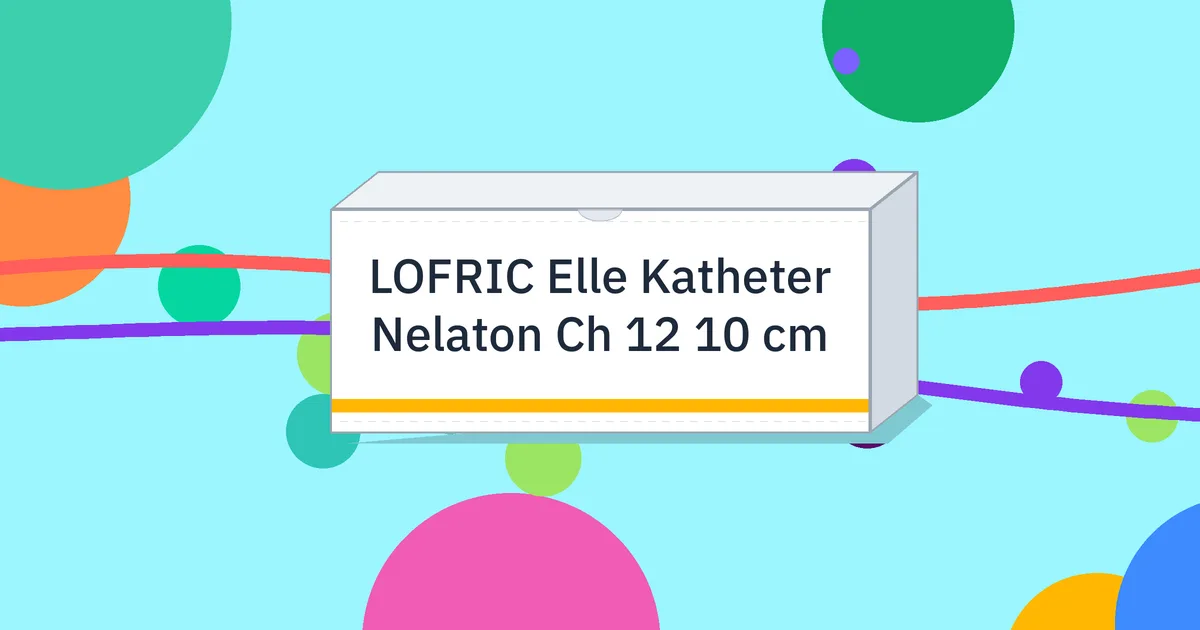 Symbolbild: Packung mit der Aufschrift LOFRIC Elle Katheter Nelaton Ch 12 10 cm (PZN 16387343) – Verfügbarkeit und Bezug in Apotheken in Frankfurt am Main