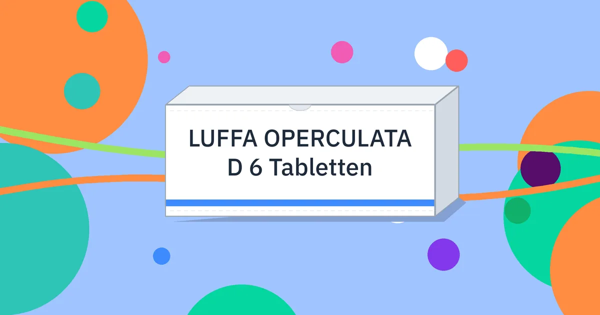 Symbolbild: Packung mit der Aufschrift LUFFA OPERCULATA D 6 Tabletten (PZN 01777179) – Verfügbarkeit und Bezug in Apotheken in Frankfurt am Main