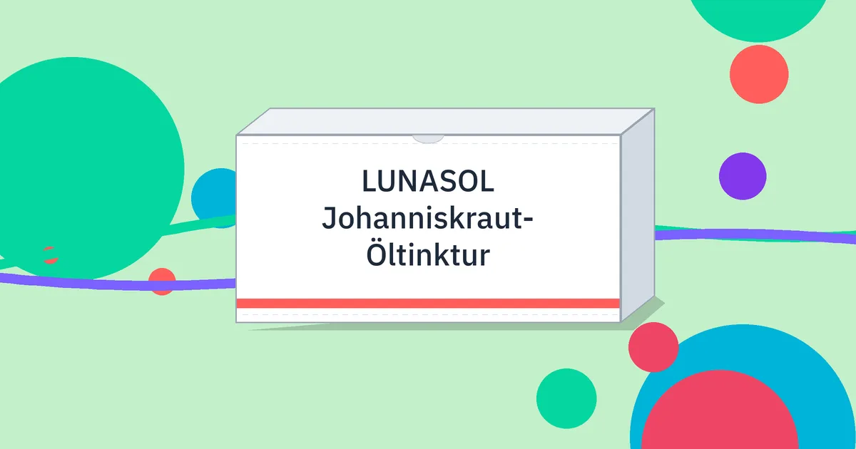 Symbolbild: Packung mit der Aufschrift LUNASOL Johanniskraut-Öltinktur (PZN 19755534) – Verfügbarkeit und Bezug in Apotheken in Frankfurt am Main