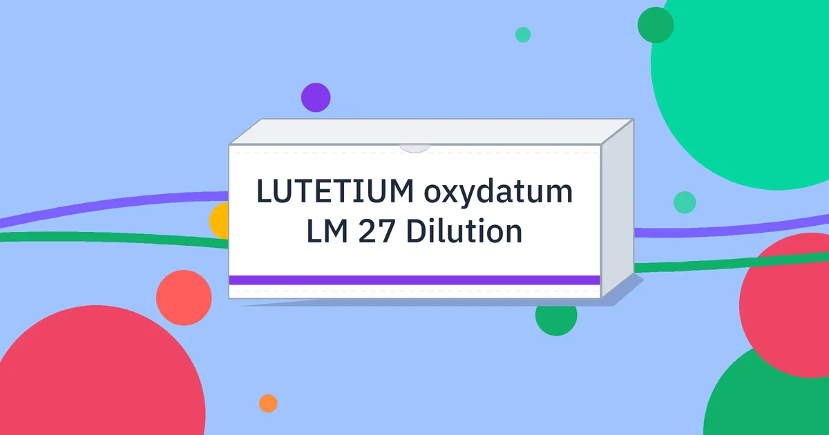 Symbolbild: Packung mit der Aufschrift LUTETIUM oxydatum LM 27 Dilution (PZN 12934989) – Verfügbarkeit und Bezug in Apotheken in Frankfurt am Main