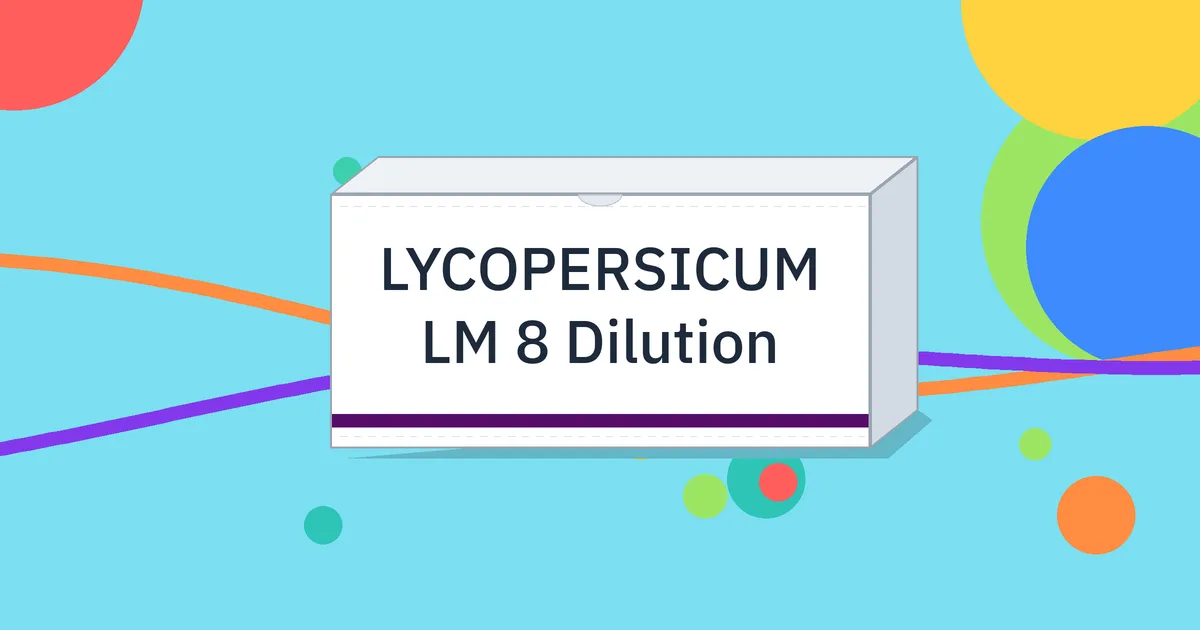 Symbolbild: Packung mit der Aufschrift LYCOPERSICUM LM 8 Dilution (PZN 13537546) – Verfügbarkeit und Bezug in Apotheken in Frankfurt am Main