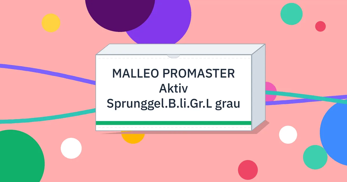 Symbolbild: Packung mit der Aufschrift MALLEO PROMASTER Aktiv Sprunggel.B.li.Gr.L grau (PZN 10927293) – Verfügbarkeit und Bezug in Apotheken in Frankfurt am Main