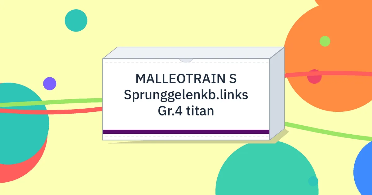 Symbolbild: Packung mit der Aufschrift MALLEOTRAIN S Sprunggelenkb.links Gr.4 titan (PZN 10220748) – Verfügbarkeit und Bezug in Apotheken in Frankfurt am Main