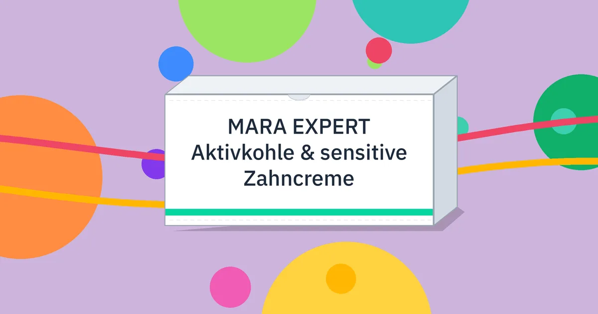 Symbolbild: Packung mit der Aufschrift MARA EXPERT Aktivkohle & sensitive Zahncreme (PZN 16780276) – Verfügbarkeit und Bezug in Apotheken in Frankfurt am Main