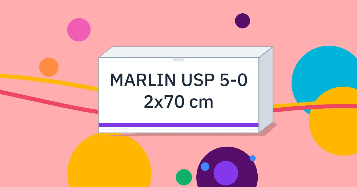 Symbolbild: Packung mit der Aufschrift MARLIN USP 5-0 2x70 cm (PZN 01816258) – Verfügbarkeit und Bezug in Apotheken in Frankfurt am Main
