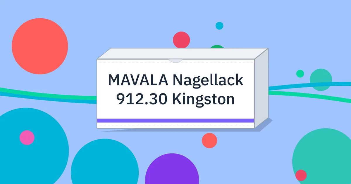 Symbolbild: Packung mit der Aufschrift MAVALA Nagellack 912.30 Kingston (PZN 17209276) – Verfügbarkeit und Bezug in Apotheken in Frankfurt am Main