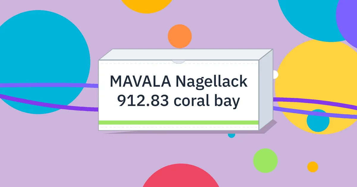 Symbolbild: Packung mit der Aufschrift MAVALA Nagellack 912.83 coral bay (PZN 12892848) – Verfügbarkeit und Bezug in Apotheken in Frankfurt am Main