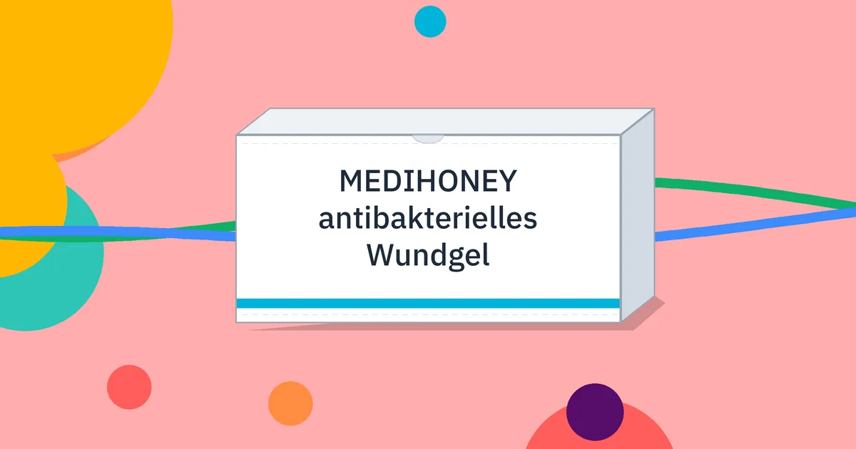 Symbolbild: Packung mit der Aufschrift MEDIHONEY antibakterielles Wundgel (PZN 18884962) – Verfügbarkeit und Bezug in Apotheken in Frankfurt am Main