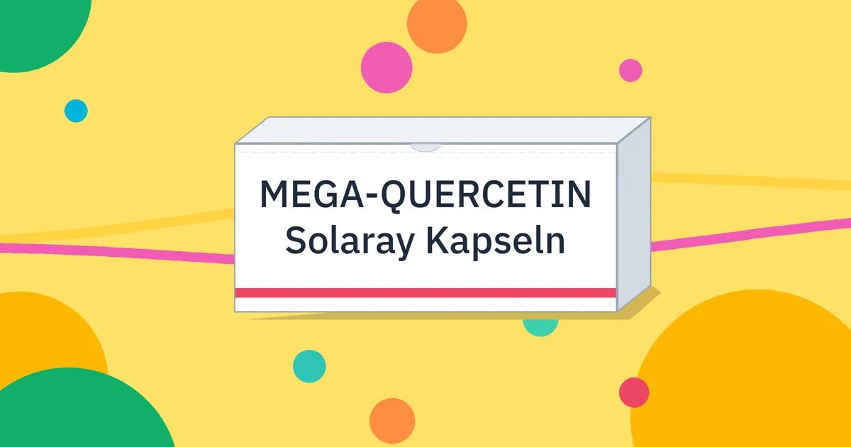 Symbolbild: Packung mit der Aufschrift MEGA-QUERCETIN Solaray Kapseln (PZN 17258010) – Verfügbarkeit und Bezug in Apotheken in Frankfurt am Main
