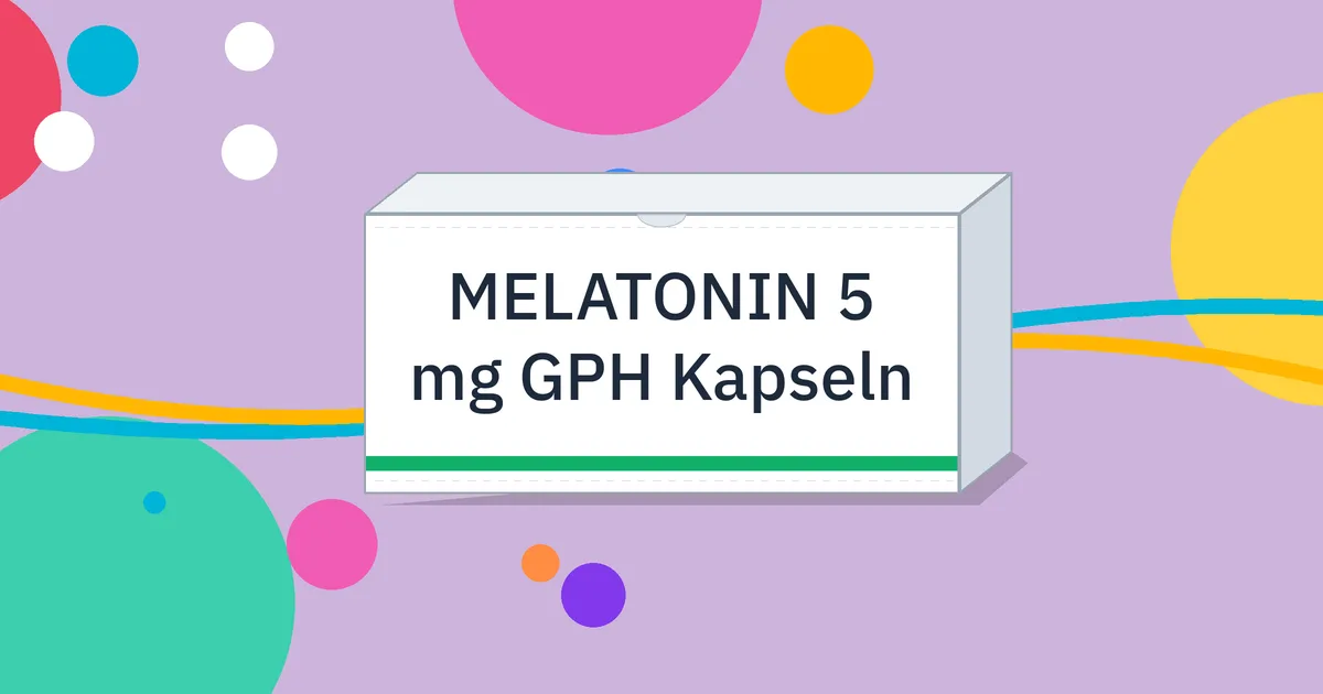 Symbolbild: Packung mit der Aufschrift MELATONIN 5 mg GPH Kapseln (PZN 08450470) – Verfügbarkeit und Bezug in Apotheken in Frankfurt am Main