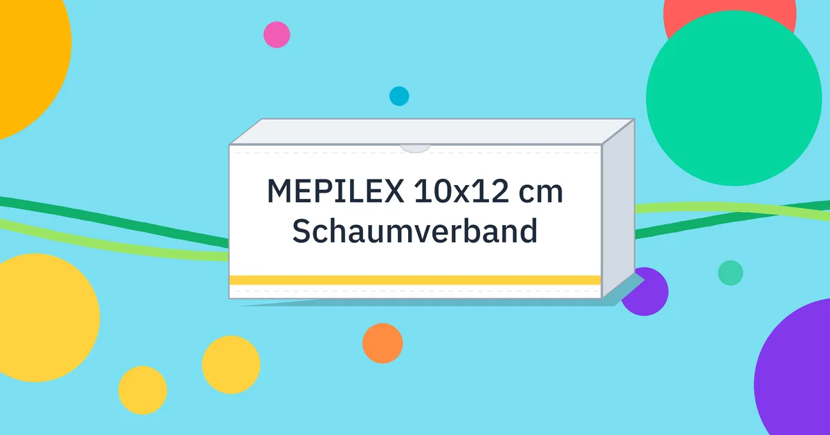 Symbolbild: Packung mit der Aufschrift MEPILEX 10x12 cm Schaumverband (PZN 20598376) – Verfügbarkeit und Bezug in Apotheken in Frankfurt am Main