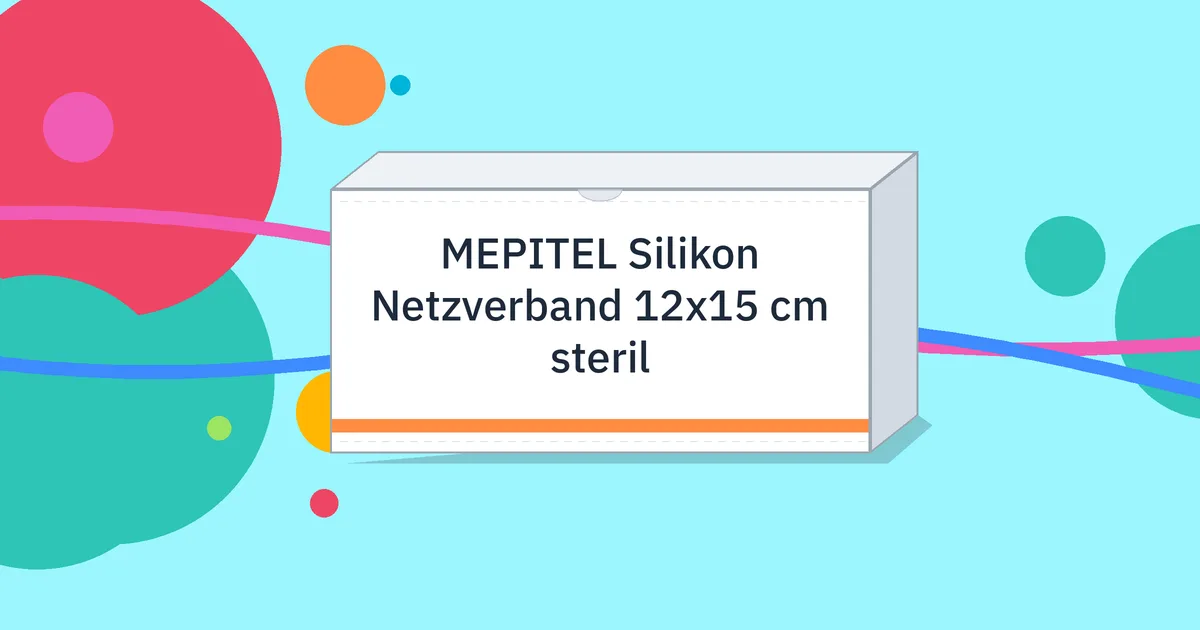 Symbolbild: Packung mit der Aufschrift MEPITEL Silikon Netzverband 12x15 cm steril (PZN 18395714) – Verfügbarkeit und Bezug in Apotheken in Frankfurt am Main
