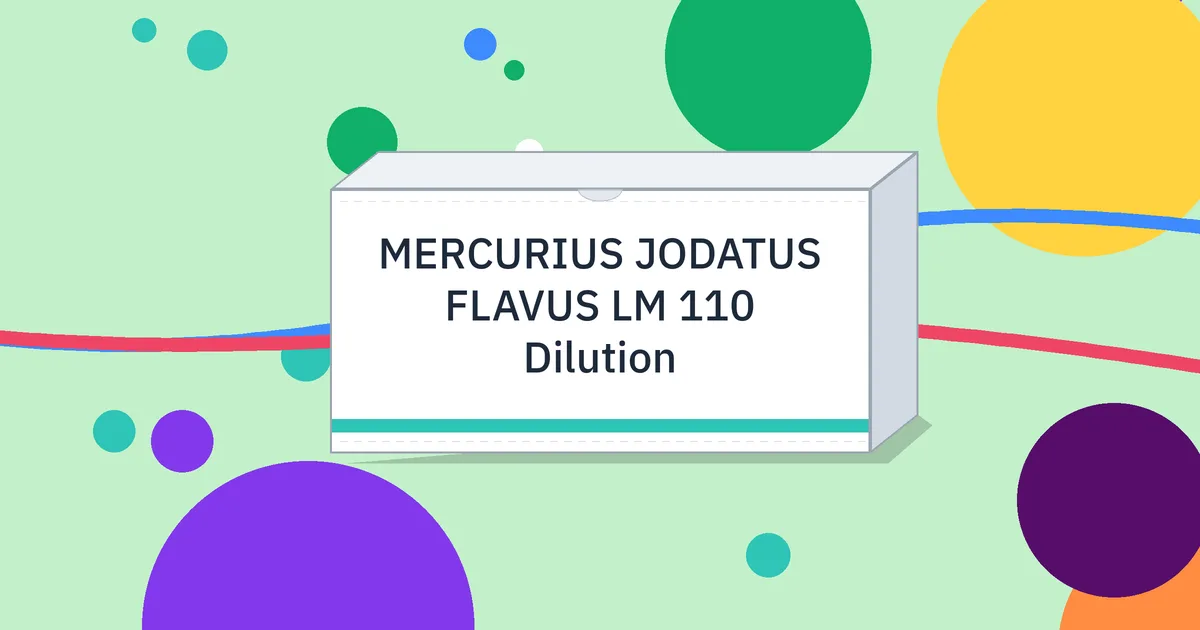 Symbolbild: Packung mit der Aufschrift MERCURIUS JODATUS FLAVUS LM 110 Dilution (PZN 12952102) – Verfügbarkeit und Bezug in Apotheken in Frankfurt am Main