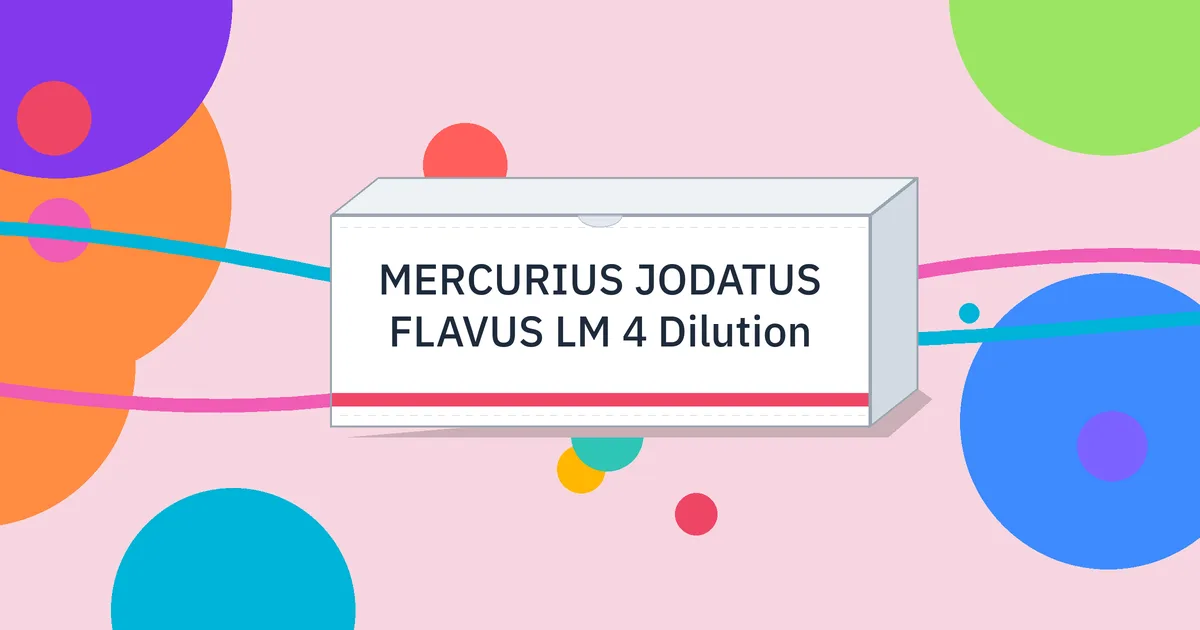Symbolbild: Packung mit der Aufschrift MERCURIUS JODATUS FLAVUS LM 4 Dilution (PZN 12951723) – Verfügbarkeit und Bezug in Apotheken in Frankfurt am Main