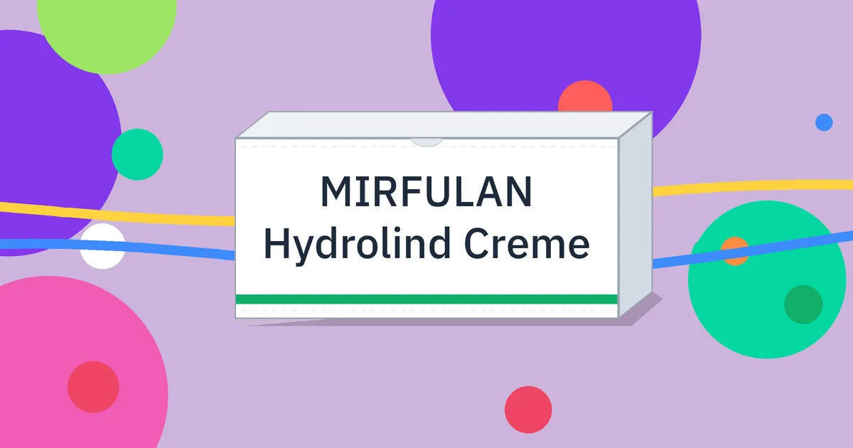 Symbolbild: Packung mit der Aufschrift MIRFULAN Hydrolind Creme (PZN 13928821) – Verfügbarkeit und Bezug in Apotheken in Frankfurt am Main