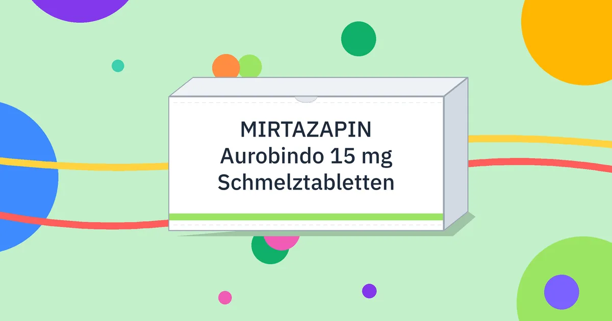 Symbolbild: Packung mit der Aufschrift MIRTAZAPIN Aurobindo 15 mg Schmelztabletten (PZN 05454102) – Verfügbarkeit und Bezug in Apotheken in Frankfurt am Main