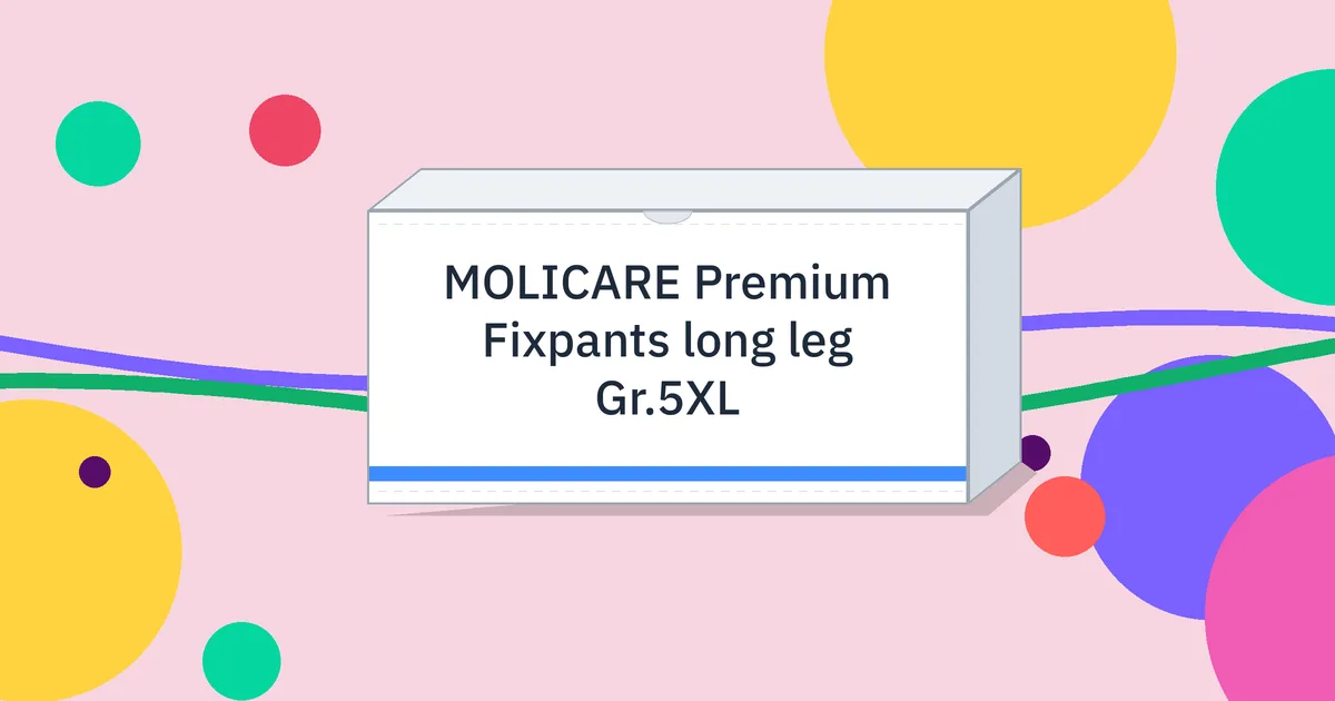Symbolbild: Packung mit der Aufschrift MOLICARE Premium Fixpants long leg Gr.5XL (PZN 17249873) – Verfügbarkeit und Bezug in Apotheken in Frankfurt am Main
