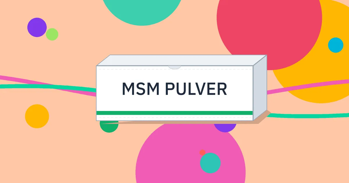 Symbolbild: Packung mit der Aufschrift MSM PULVER (PZN 19184801) – Verfügbarkeit und Bezug in Apotheken in Frankfurt am Main