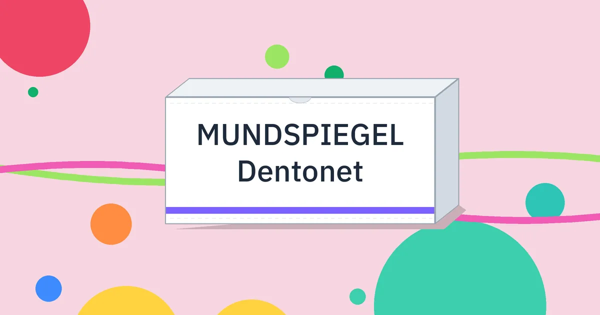 Symbolbild: Packung mit der Aufschrift MUNDSPIEGEL Dentonet (PZN 07317585) – Verfügbarkeit und Bezug in Apotheken in Frankfurt am Main