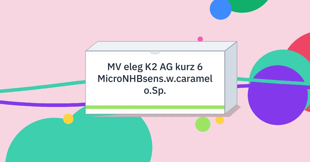 Symbolbild: Packung mit der Aufschrift MV eleg K2 AG kurz 6 MicroNHBsens.w.caramel o.Sp. (PZN 16069790) – Verfügbarkeit und Bezug in Apotheken in Frankfurt am Main