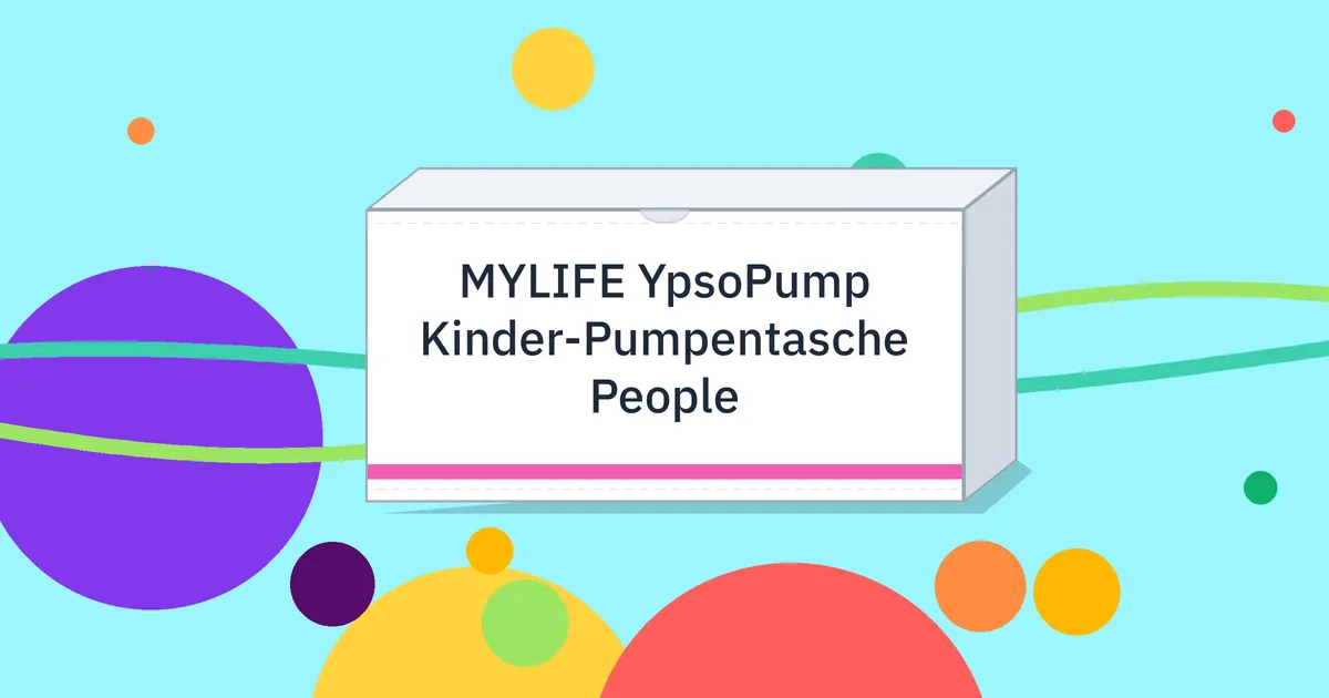 Symbolbild: Packung mit der Aufschrift MYLIFE YpsoPump Kinder-Pumpentasche People (PZN 16324911) – Verfügbarkeit und Bezug in Apotheken in Frankfurt am Main