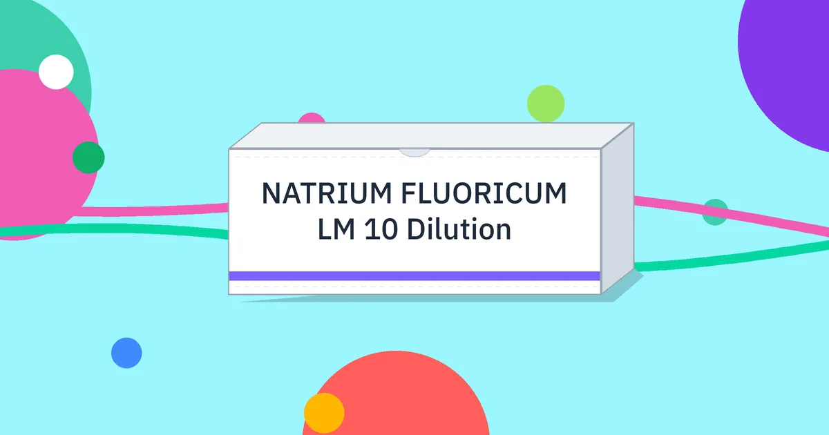 Symbolbild: Packung mit der Aufschrift NATRIUM FLUORICUM LM 10 Dilution (PZN 12962460) – Verfügbarkeit und Bezug in Apotheken in Frankfurt am Main