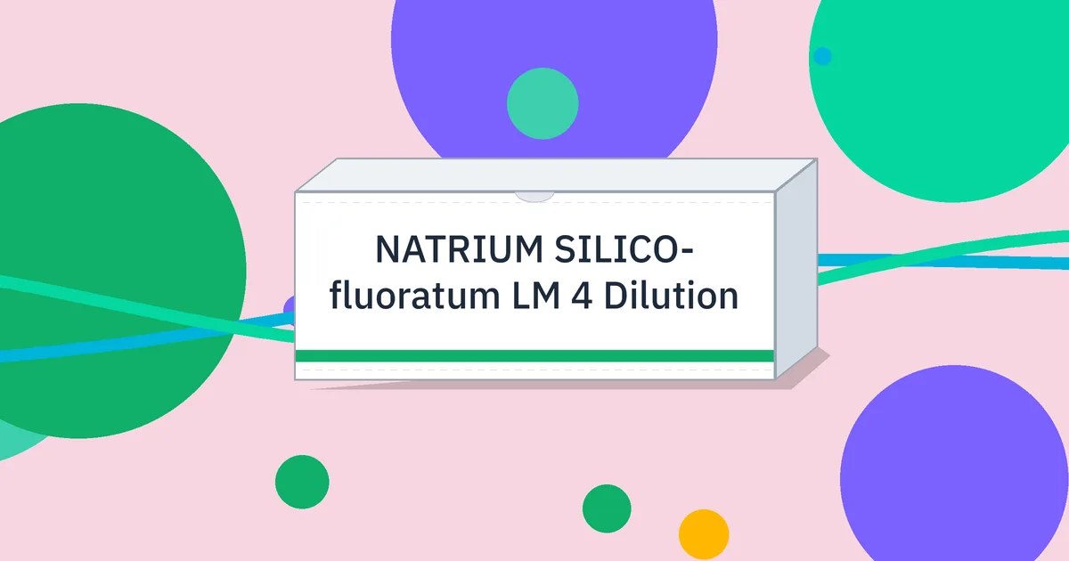 Symbolbild: Packung mit der Aufschrift NATRIUM SILICO-fluoratum LM 4 Dilution (PZN 13617162) – Verfügbarkeit und Bezug in Apotheken in Frankfurt am Main